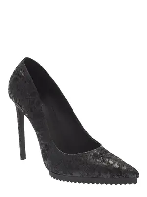 Dkny DKNY Carisa Pointed-Toe Pump Black Cracked Leather