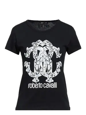 Roberto Cavalli ROBERTO CAVALLI Logo-Print T-Shirt Black