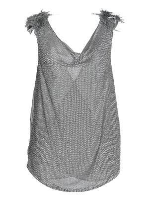 TRUSSARDI Embellished Top - Grey