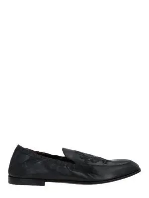 Dolce & Gabbana Dark Calfskin Loafers Black