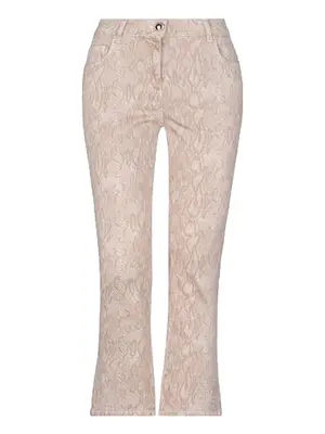 LUCKYLU  MILANO Bootcut Cropped Pants - Beige