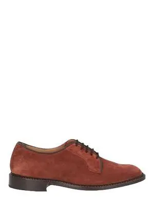 TRICKER'S TRICKER'S Lace-up Derby Shoes In Rust Suede Rust