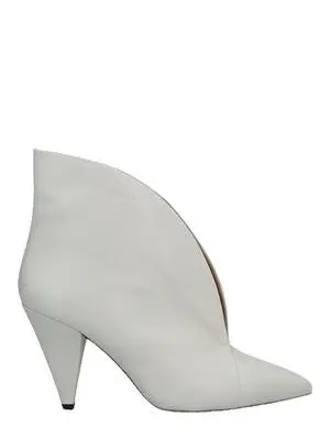 Isabel Marant Ankle Boots In Calfskin - White