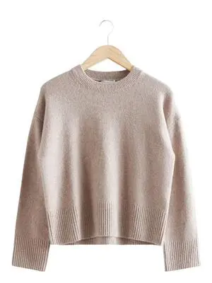 & Other Stories & Other Stories Crewneck Sweater Brown Melange