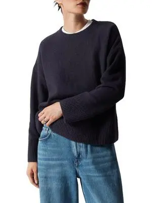 & Other Stories & Other Stories Crewneck Sweater Navy Blue