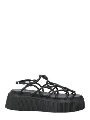 Agl Soft Leather Sandals - Black