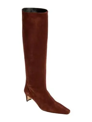 Staud STAUD Wally Knee High Boots Mahogany Leather