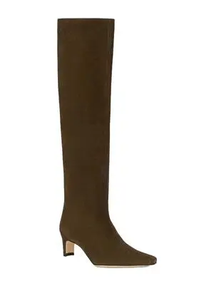 Staud STAUD Wally Knee High Boots Truffle Suede