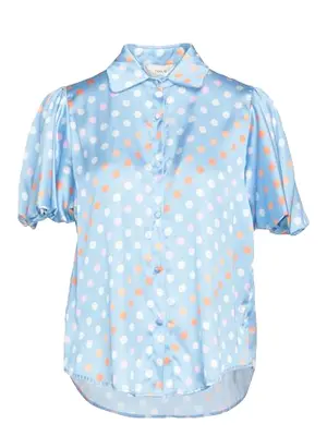 TOY G. Polka-Dot Shirt Sky Blue