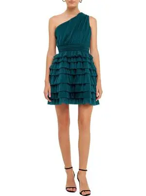 Endless Rose Endless Rose One-shoulder Tiered Minidress Amazon