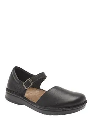 Naot Catania Mary Jane Flat - Soft Black Leather
