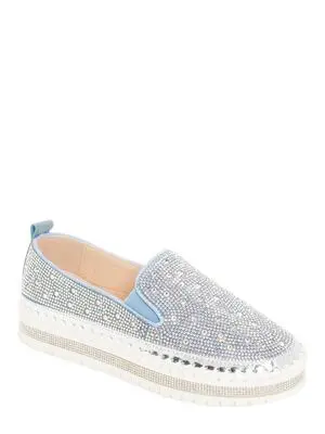 AZALEA WANG AZALEA WANG Rhinestone Sneakers Denim