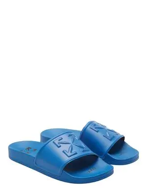 Off-White Arrow Pool Slide Sandal - Blue/blue