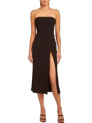 Amanda Uprichard Mandy Strapless Midi Dress - Black