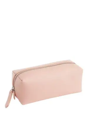 ROYCE NEW YORK Personalized Leather Utility Bag - Light Pink - Gold Foil