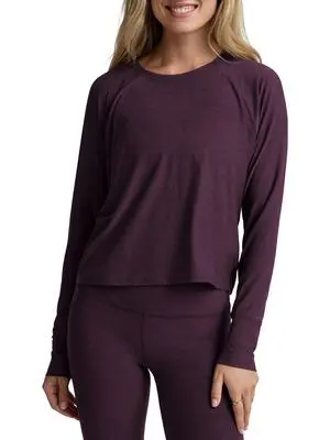 Beyond Yoga Featherweight Long Sleeve T-shirt - Eggplant Purple Heather
