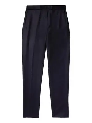 Loro Piana Slim-fit Virgin Wool And Cashmere-blend Trousers - Blue