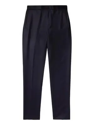 Loro Piana Slim-fit Virgin Wool And Cashmere-blend Trousers - Blue