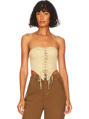 SUPERDOWN Superdown Ashlyn Lace Up Corset Top