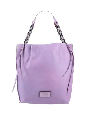 MARC ELLIS Leather Handbag With Brand Logo Purple