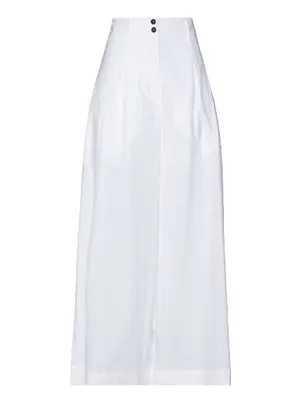 Isabel Benenato Cotton Wide-leg Pants - White