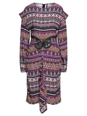 MANILA GRACE Midi Dress - Purple