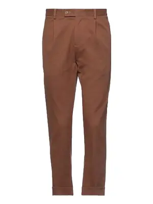 DANIELE ALESSANDRINI Tapered Cropped Casual Pants - Brown
