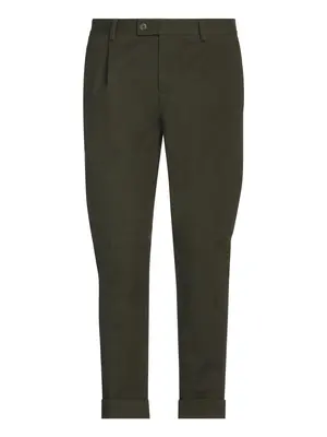 DANIELE ALESSANDRINI Tapered Cropped Casual Pants Military Green