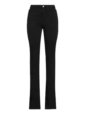 MANILA GRACE Flared Jeans In Stretch Denim Black