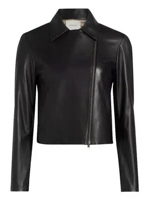 Vince Leather Moto Jacket - Black