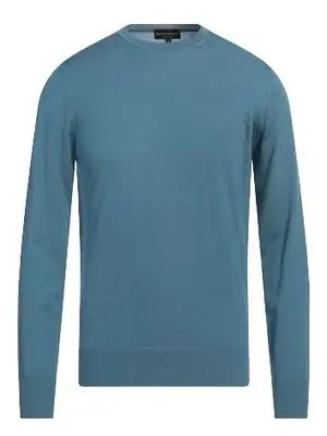 Emporio Armani Sweater In Virgin Wool Blue