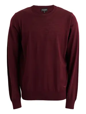 Emporio Armani Sweater In Virgin Wool Burgundy