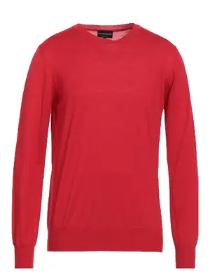 Emporio Armani Sweater In Virgin Wool Red