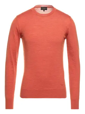 Emporio Armani Sweater In Virgin Wool Rust