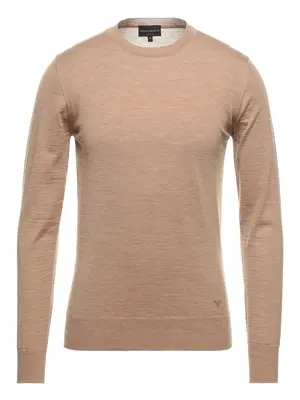 Emporio Armani Sweater In Virgin Wool Sand