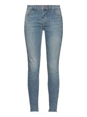 Brian Dales Jeans In Denim With Leather Trims - Blue