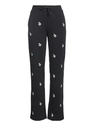 Red Valentino RED Valentino Wide-Leg Fleece Pants Black