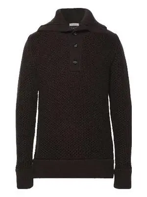 PAOLO PECORA Turtleneck In Virgin Wool And Acrylic Brown