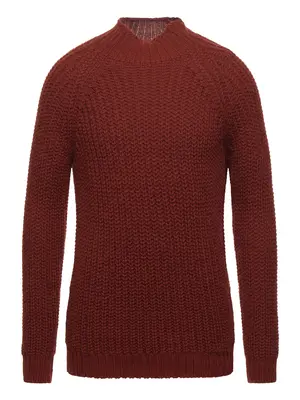 BROOKSFIELD Turtleneck Knit Top Brick Red