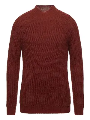 BROOKSFIELD Turtleneck Knit Top Red