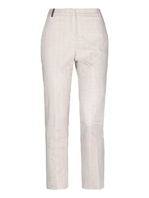Peserico Tapered Two-Tone Pants Ivory