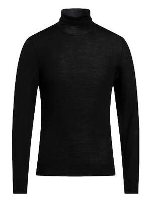 DRUMOHR Turtleneck Light Super 140s Wool Knit Black