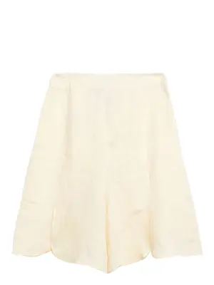 L' AUTRE CHOSE L' AUTRE CHOSE Linen Bermuda Shorts White