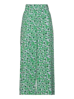 SOLOTRE Floral-print Wide Leg Pants - Green