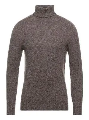 DRUMOHR Turtleneck In Virgin Wool, Cashmere And Polyamide Brown