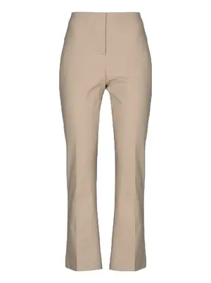 QL2  QUELLEDUE Twill Flared Pants Beige