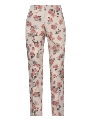 Malìparmi MALÌPARMI Tapered Floral-Print Pants Beige