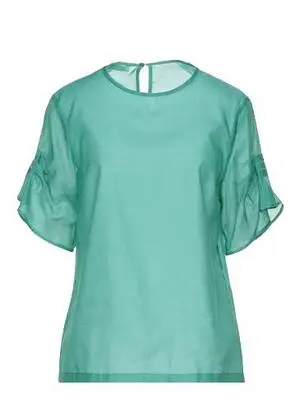 Peserico Embellished Crepe Top - Green