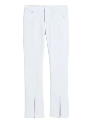 FRAME Flared Jeans With Slit Cuff White