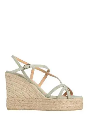 CastaÑer Espadrille Wedge Sandals - Sage Green